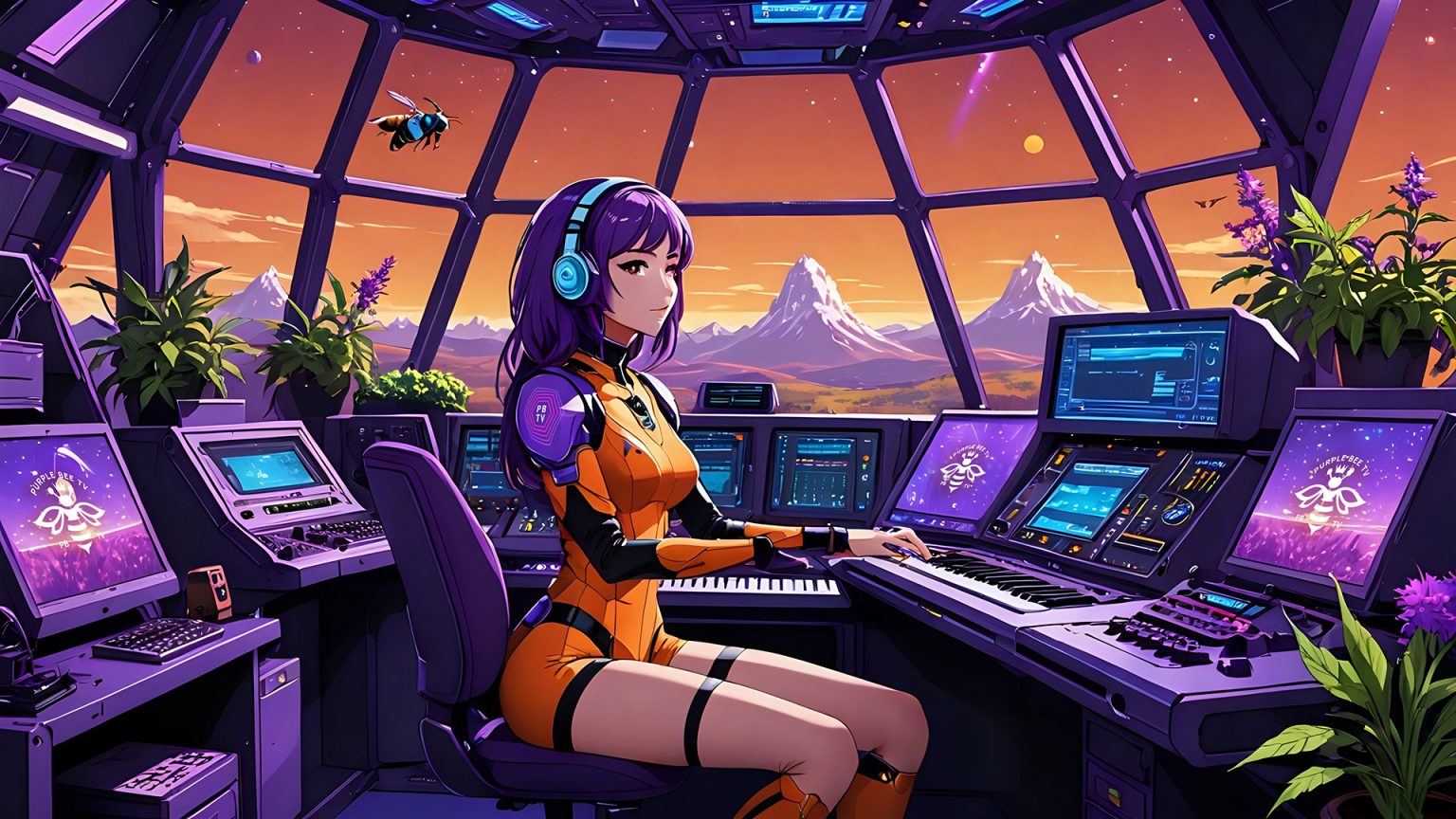 Purple Bee • Recording Studio and Livestream Concert Video Production